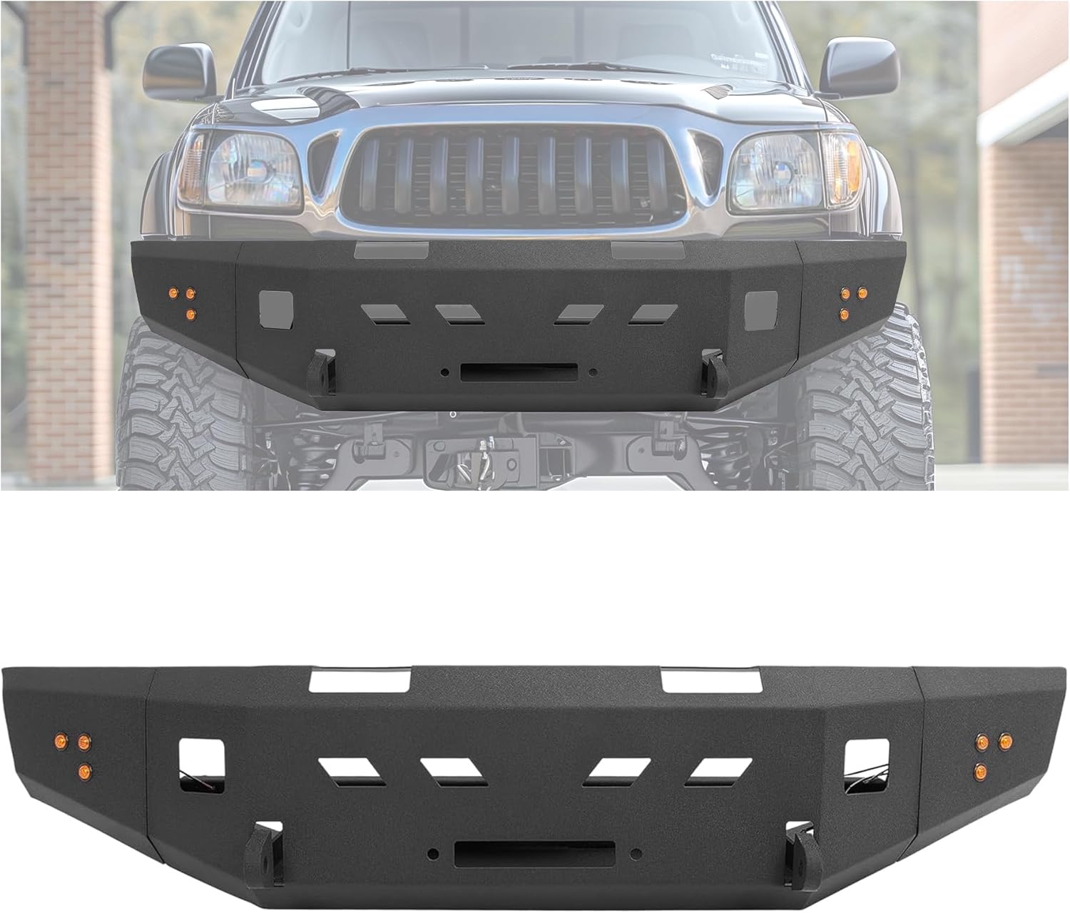 Front Bumper Compatible With 1995 2004 Toyota Tacoma First Gen Wlight 0553