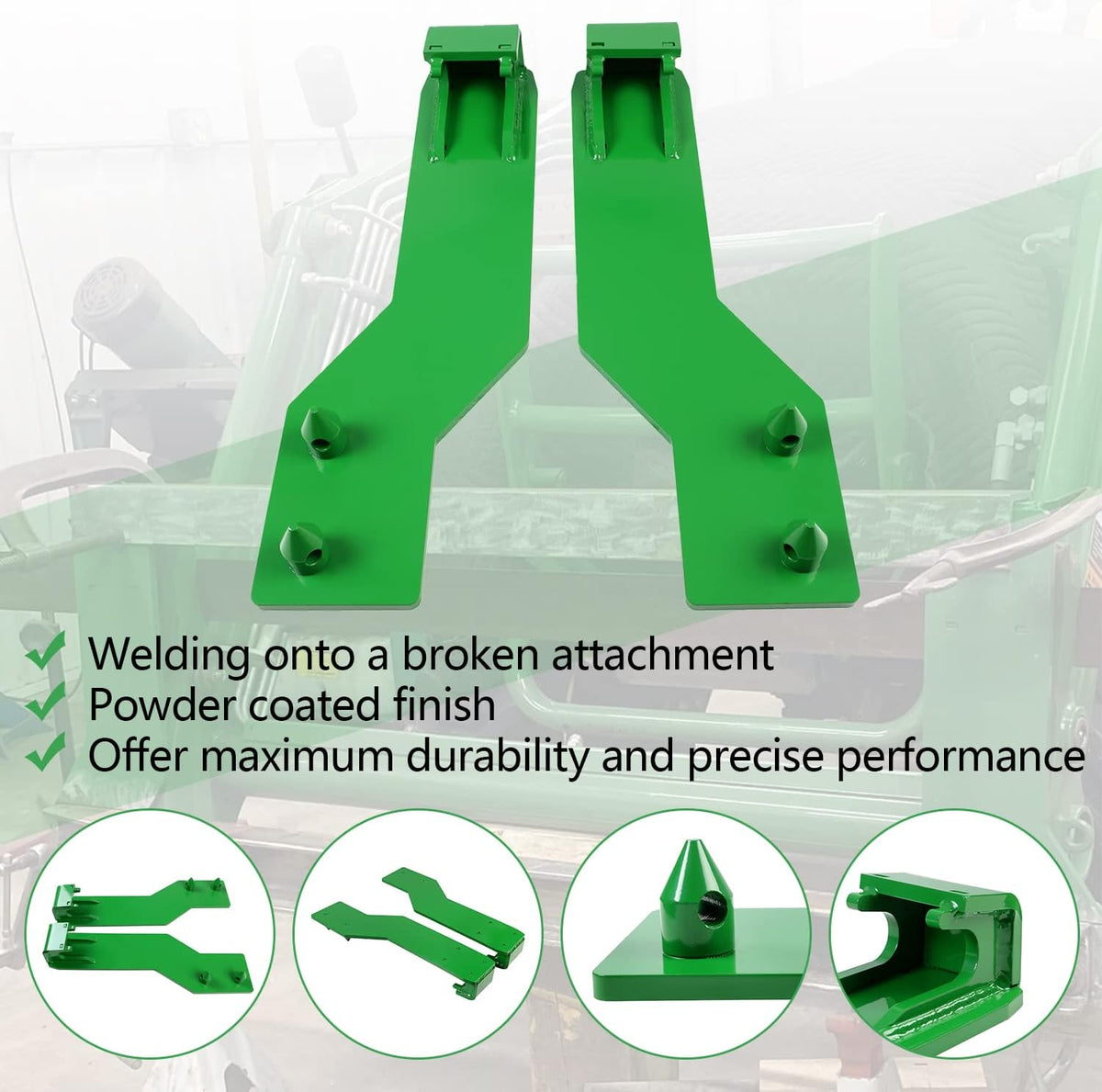 Tractor Loader Quick Tach Weld On Mounting Brackets Compatible with Jo ...